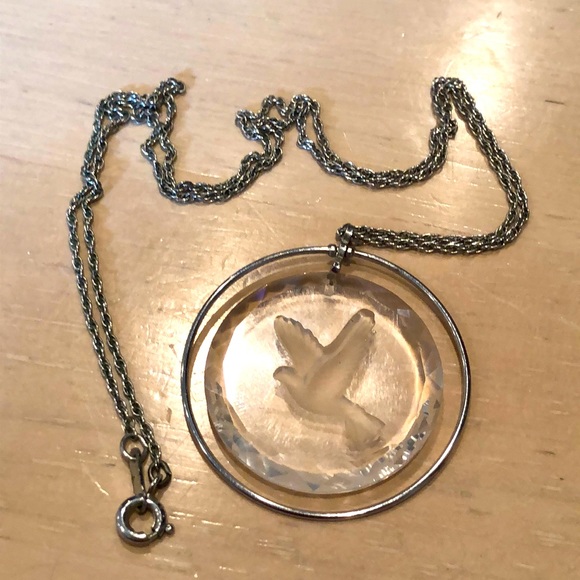 Jewelry | Pendant Wcrystal Seagull Sterling Silver Chain | Poshmark